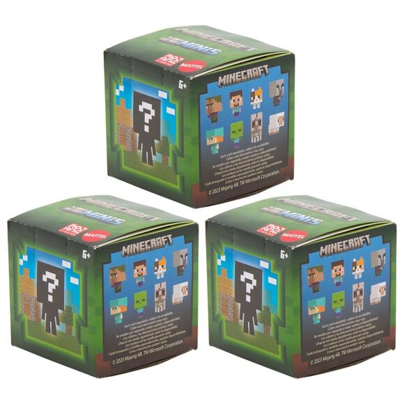 Minecraft | Toys | Minecraft Mob Head Minis Surprise Figures Pack Of 3 ...